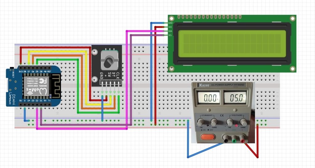 WeMos D1 Mini + Rotary Encoder + 2004 LCD with a Menu - EdgeMicroTech