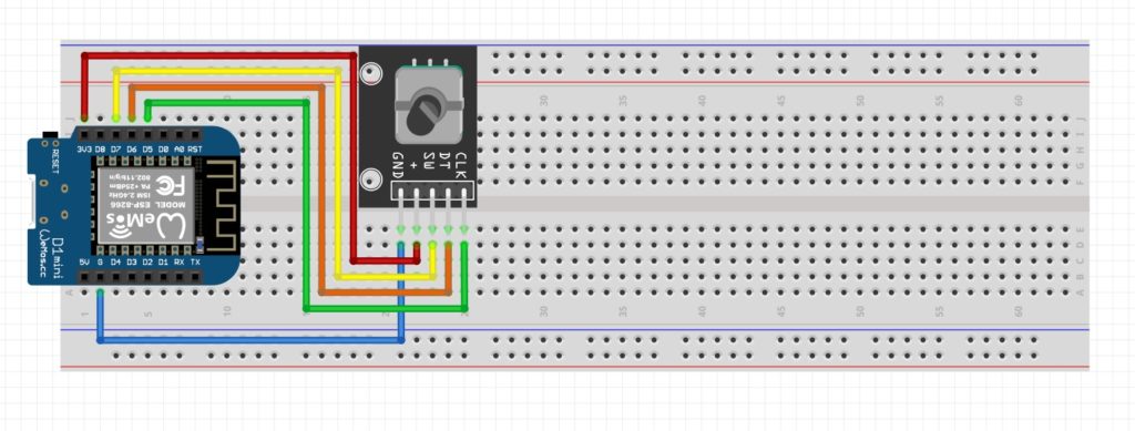 Connecting an ESP8266 to a Rotary Encoder