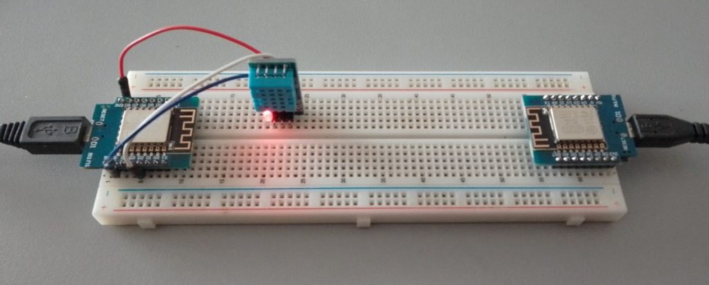 Connecting Two ESP8266 with a DHT11 Sensor via ESP-NOW