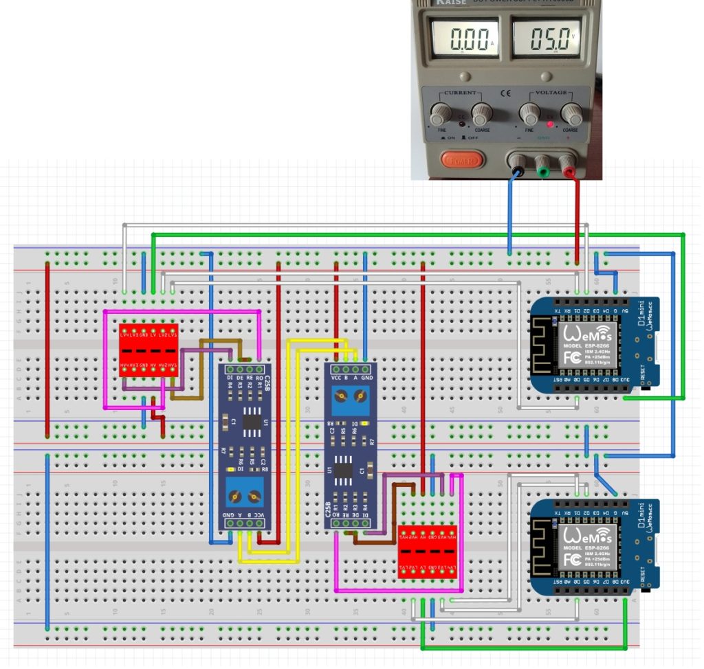String from an ESP8266 to Another via RS485