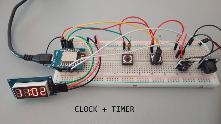 Clock And Timer With Tm1637 Display And Esp8266 Edgemicrotech