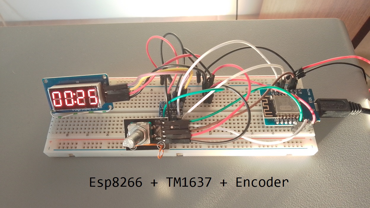 Countdown Timer with Esp8266 + TM1637 and Encoder
